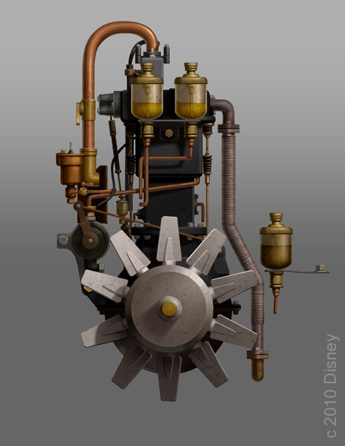 Car Engine Set Design – Front View – 2010